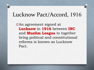 Muslim League & Lucknow Pact | PPTX
