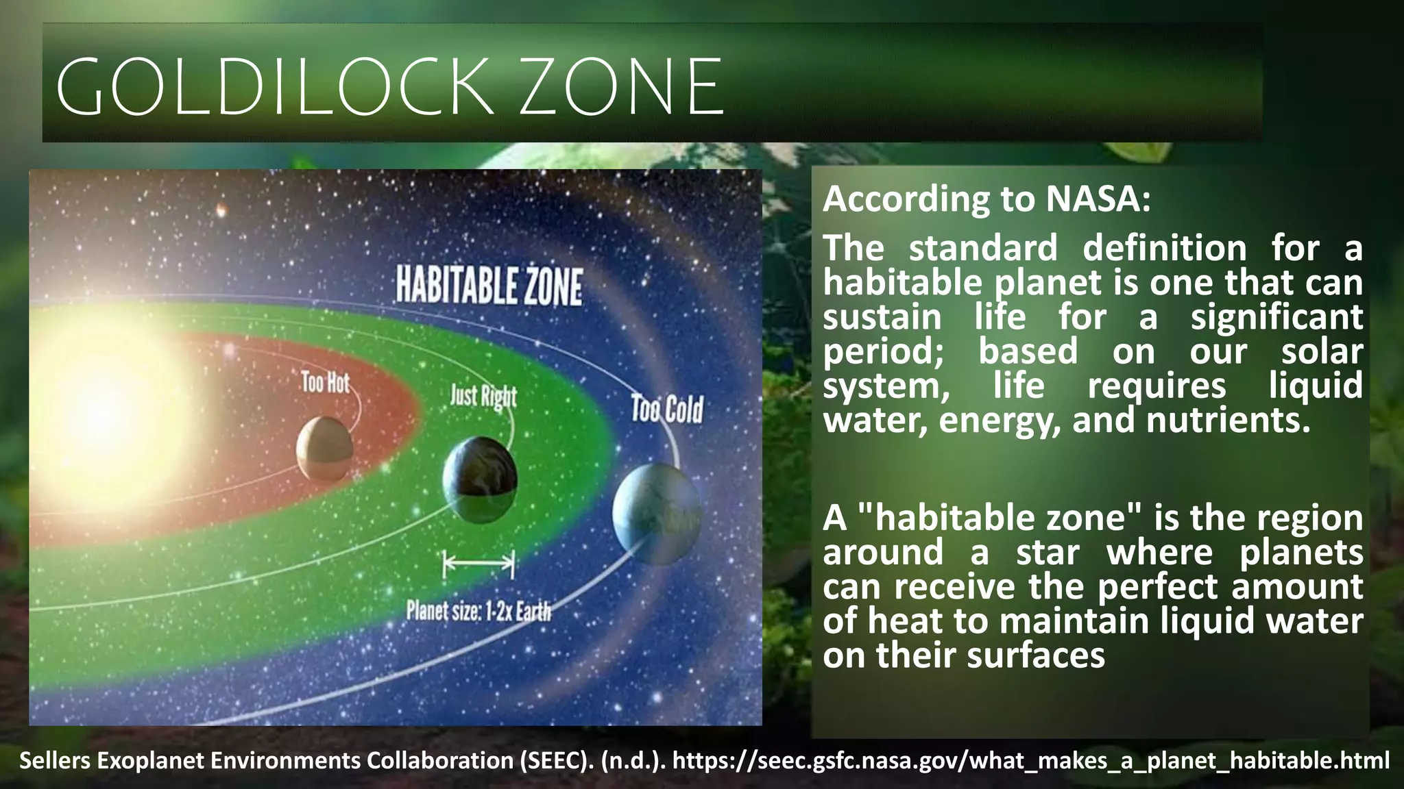 FACTORS MAKE PLANET EARTH HABITABLE.pptx