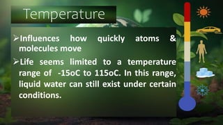 FACTORS MAKE PLANET EARTH HABITABLE.pptx