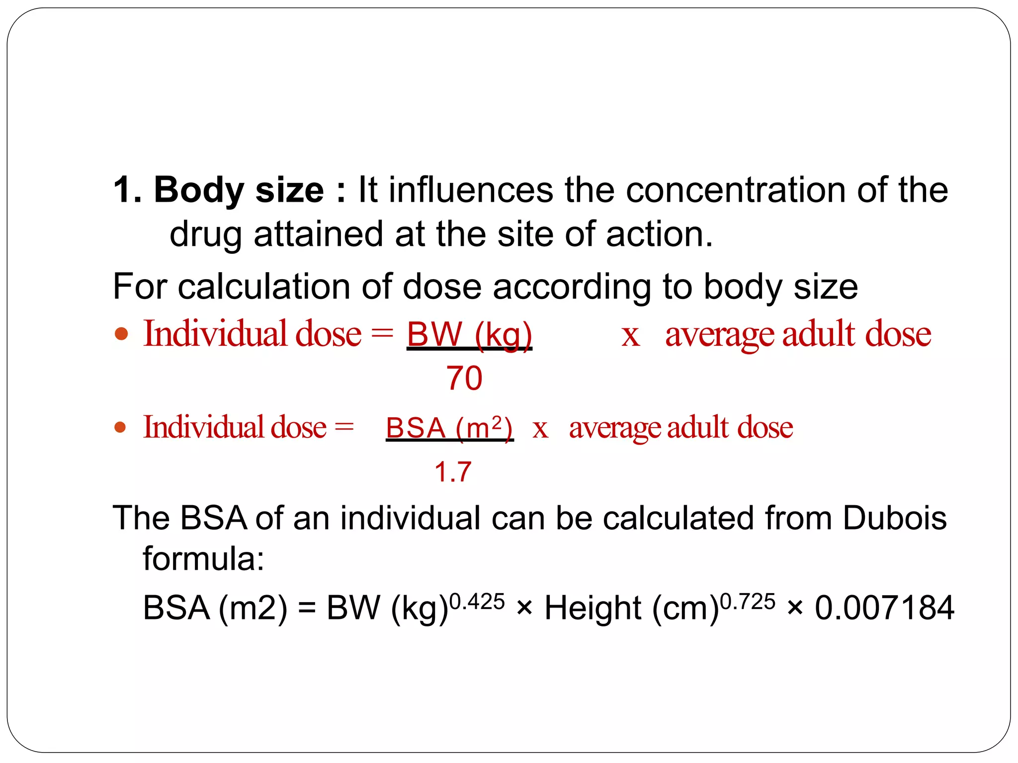 Factors modifying drug action | PPTX