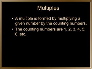 Factors & multiples | PPTX