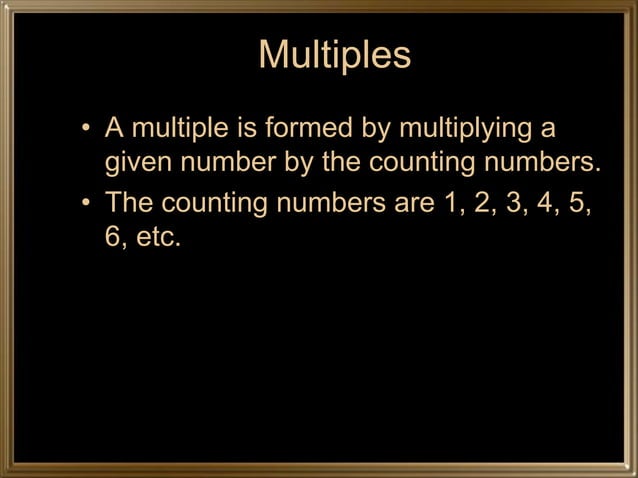 Factors & multiples | PPTX