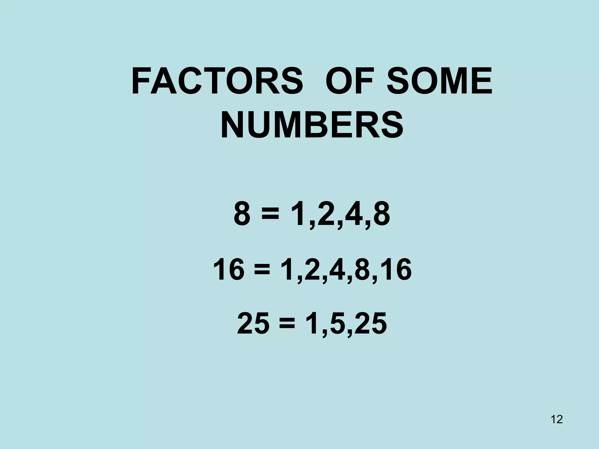 Factors and multiples | PPT