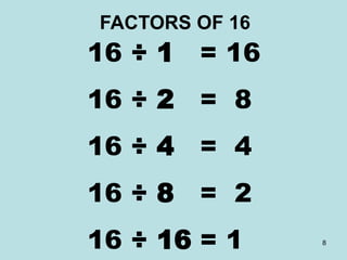 Factors and multiples | PPT
