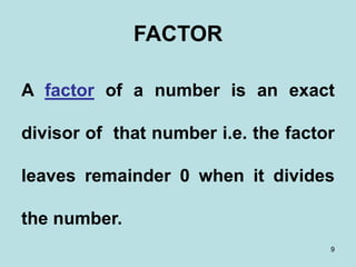 Factors and multiples | PPT