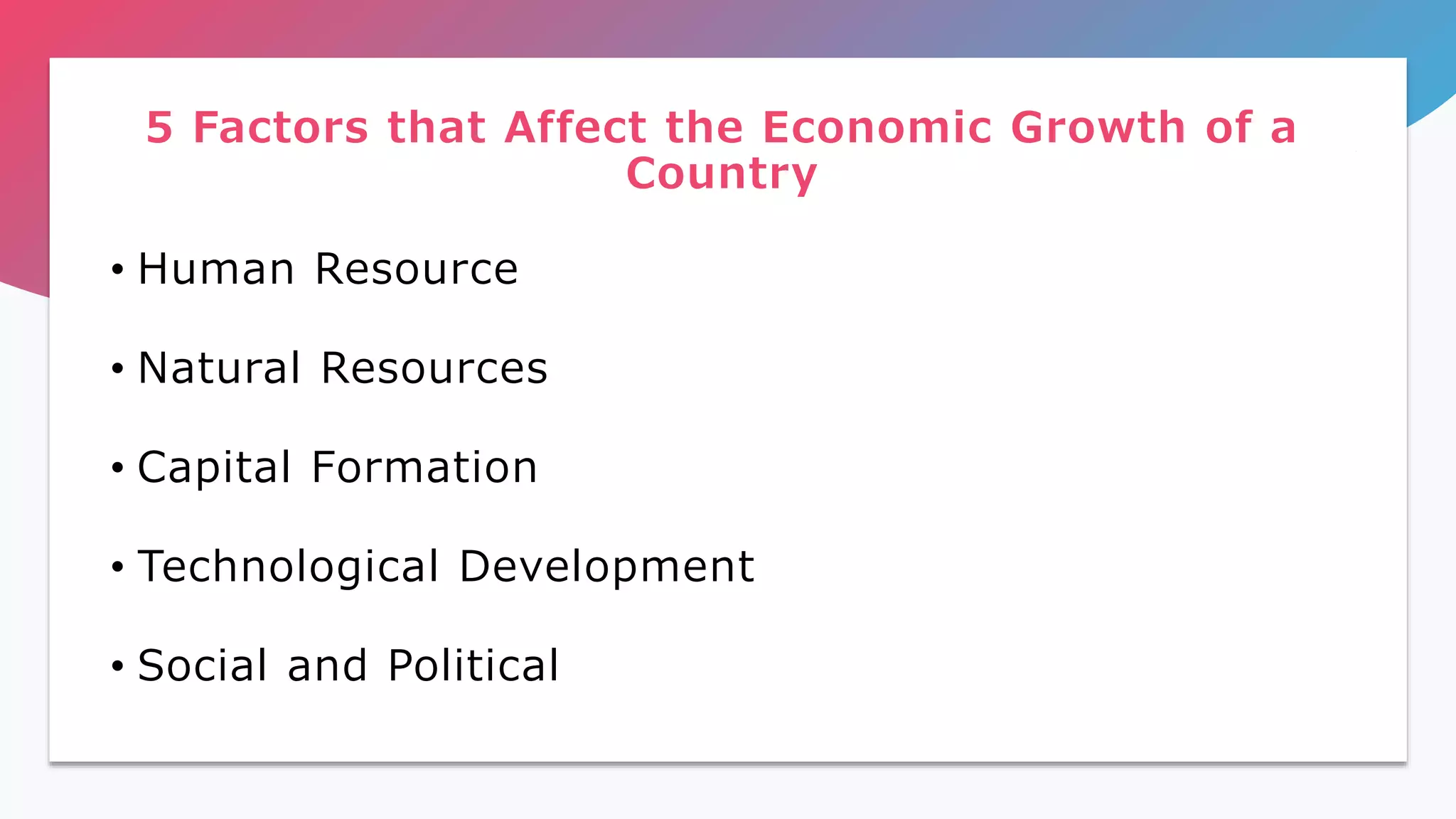 Factors of Economic growth and Models.pptx