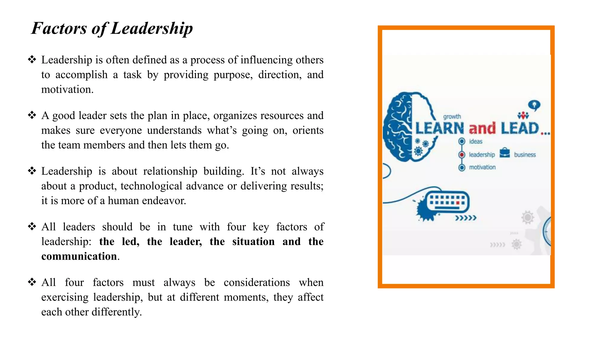 Factors of leadership & leadership effectiveness | PPTX