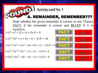 FACTORS OF POLYNOMIAL | PPTX