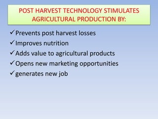 Factors of post harvest technology | PPTX