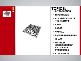 Factors of production | PPT