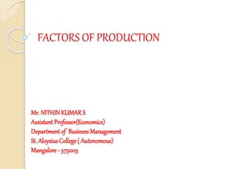 Factors of production | PPT