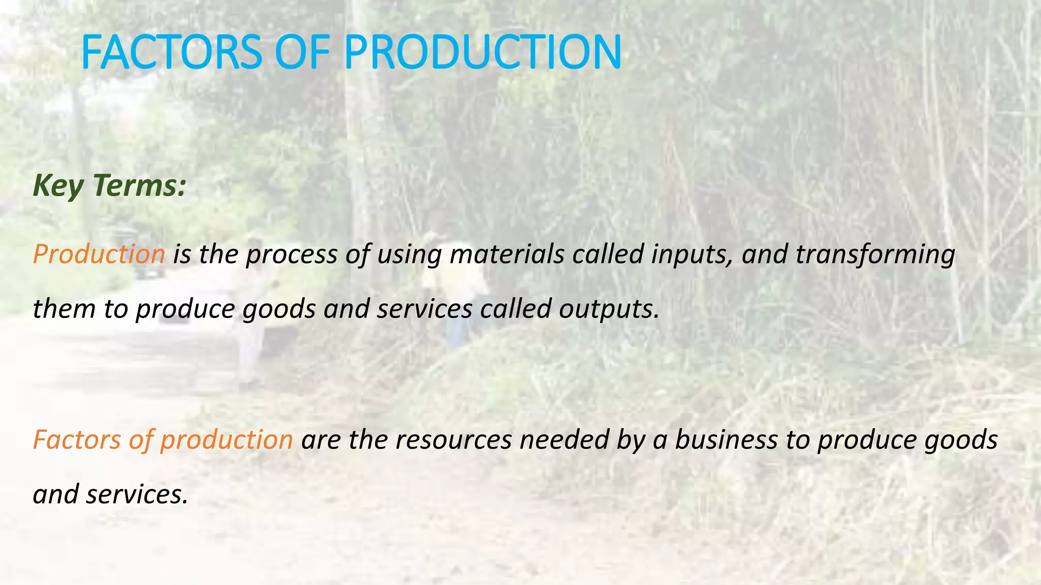 Factors of production | PPT