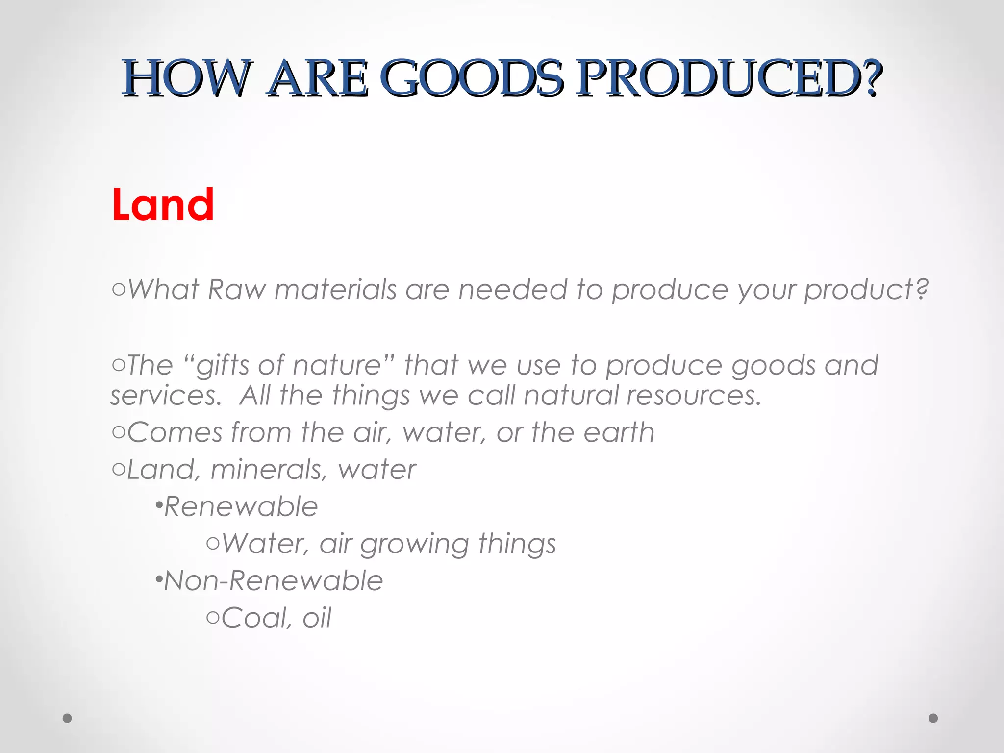 Factors of Production | PPT