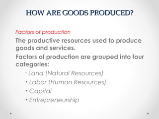 Factors of Production | PPT
