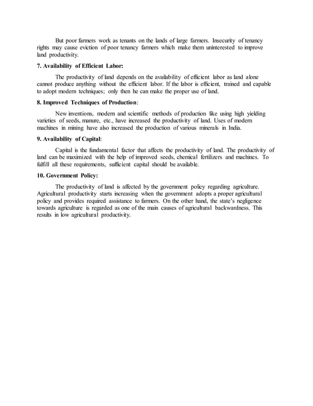 Factors of production Economics | DOCX