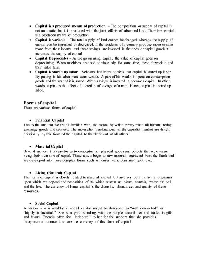 Factors of production Economics | DOCX