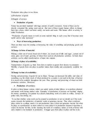 Factors of production Economics | DOCX