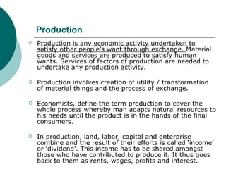 Factors Of Production2009 4 | PPT