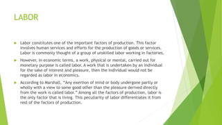 Factors of production | PPTX