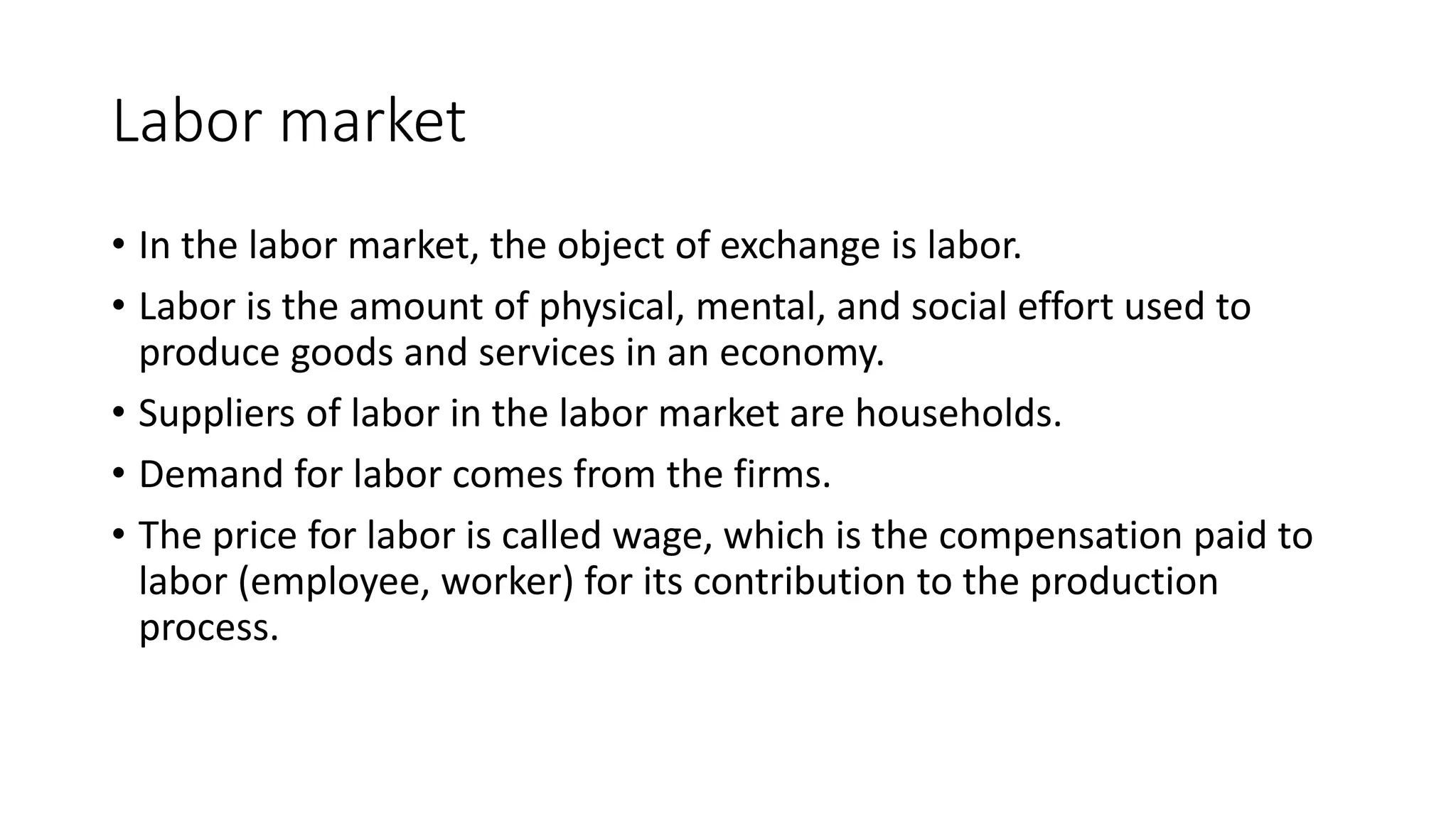 Factors of production and factor markets | PPTX