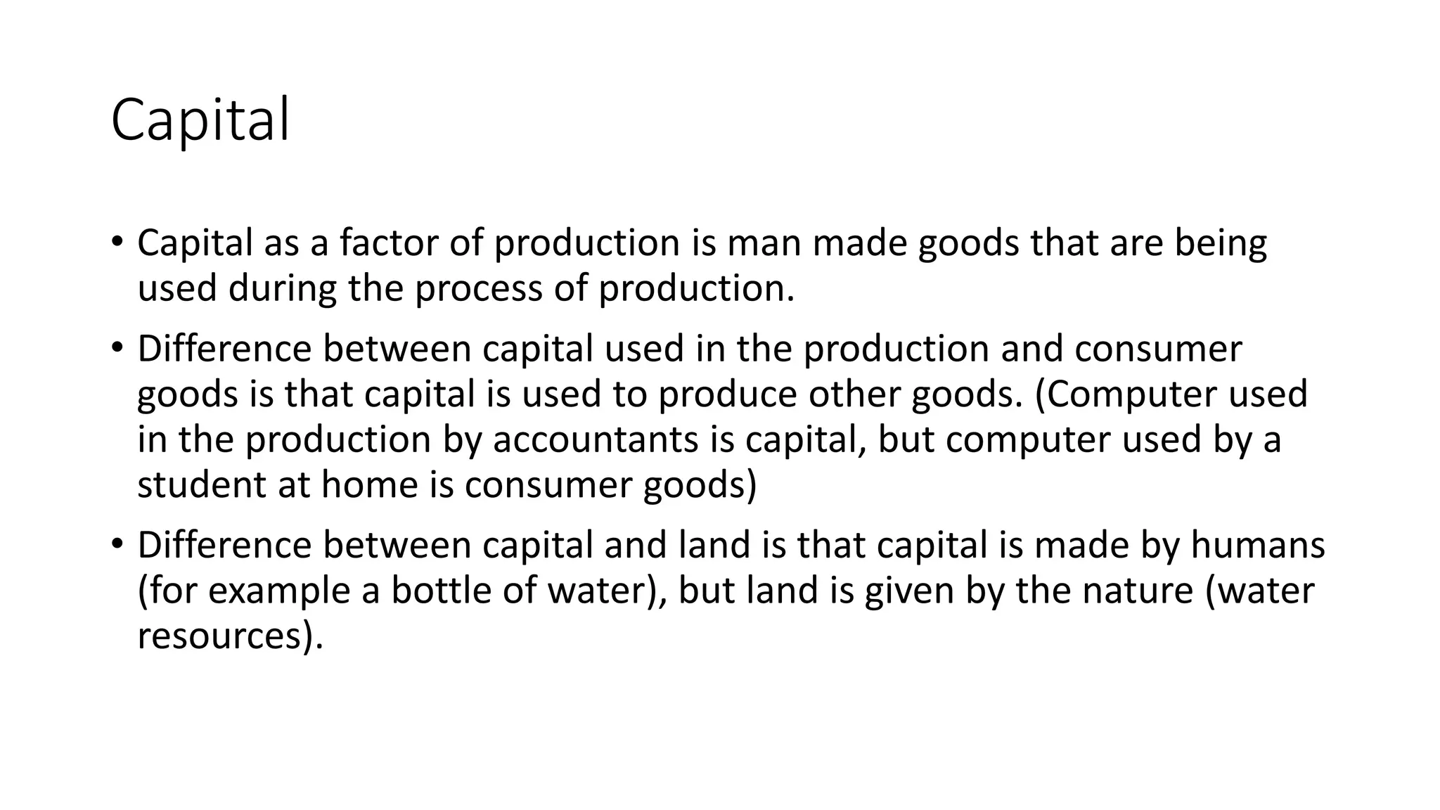 Factors of production and factor markets | PPTX