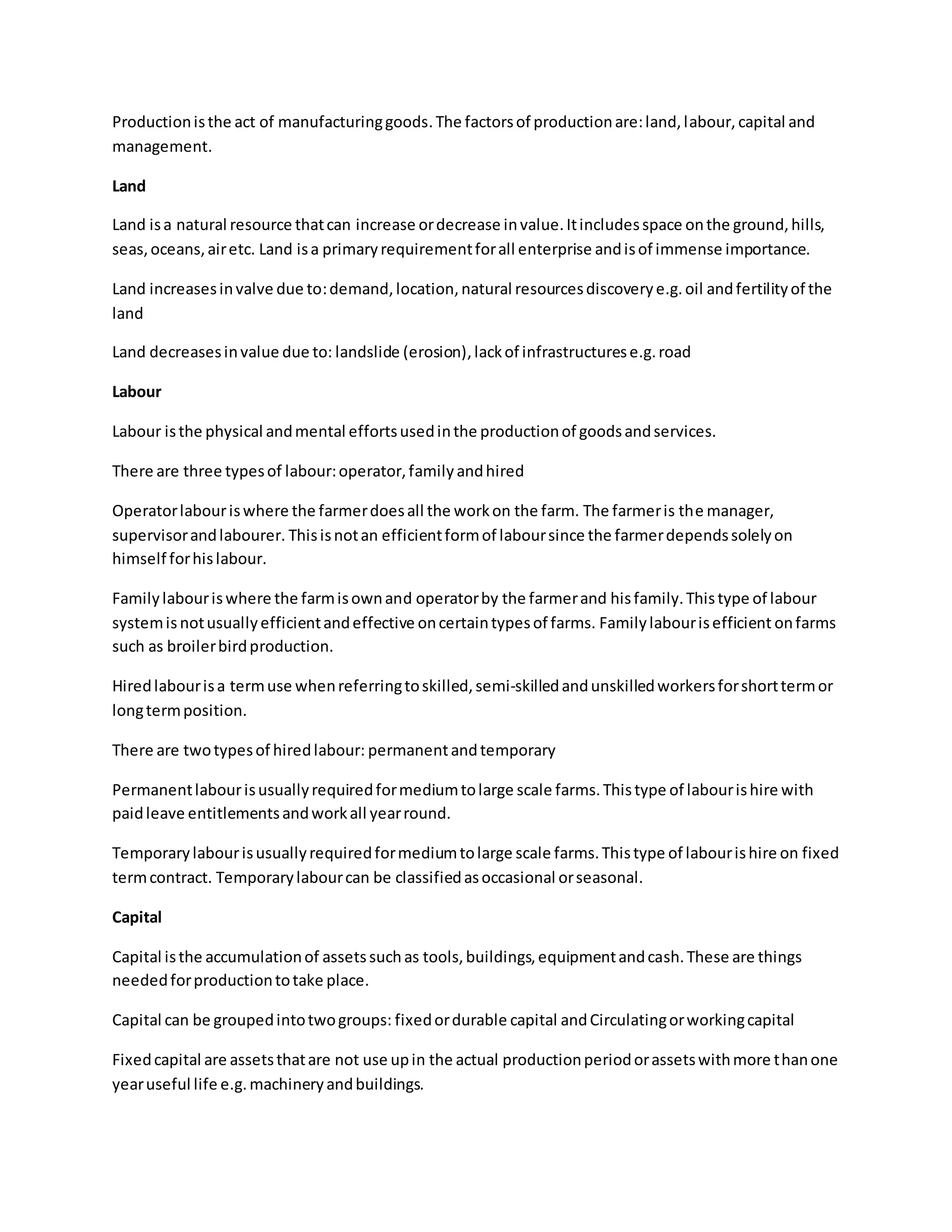 Factors of Production | PDF