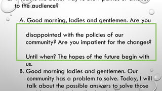 Factors of Public Speaking English 10 pptx | PPTX