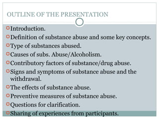 Factors of substance abuse at | PPT