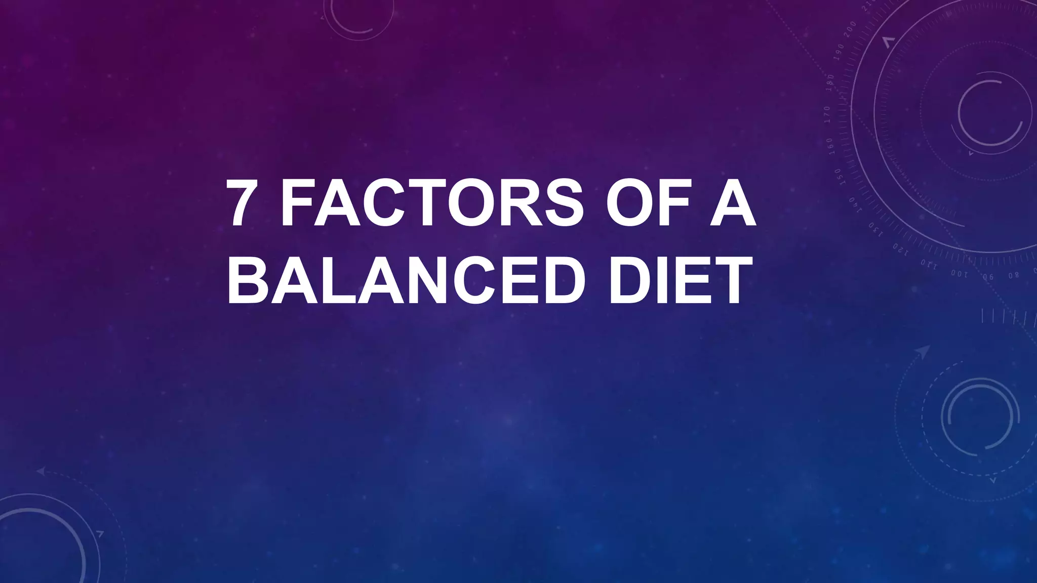 Factors on which balanced diet depends | PPTX