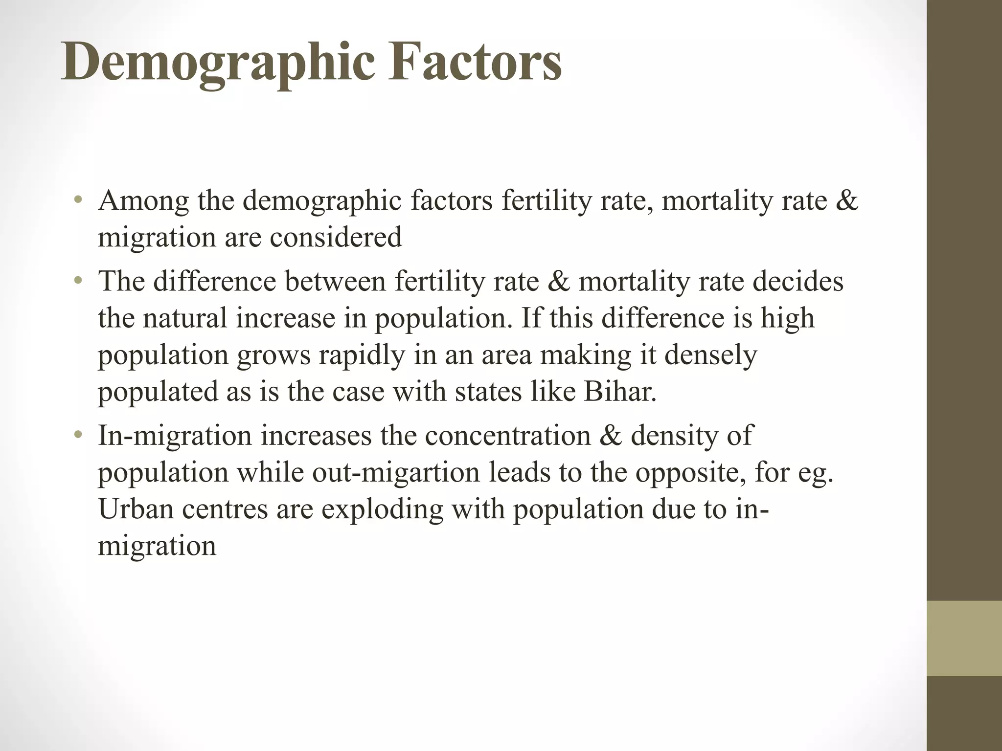 Factors Affecting Population Distribution | PPTX