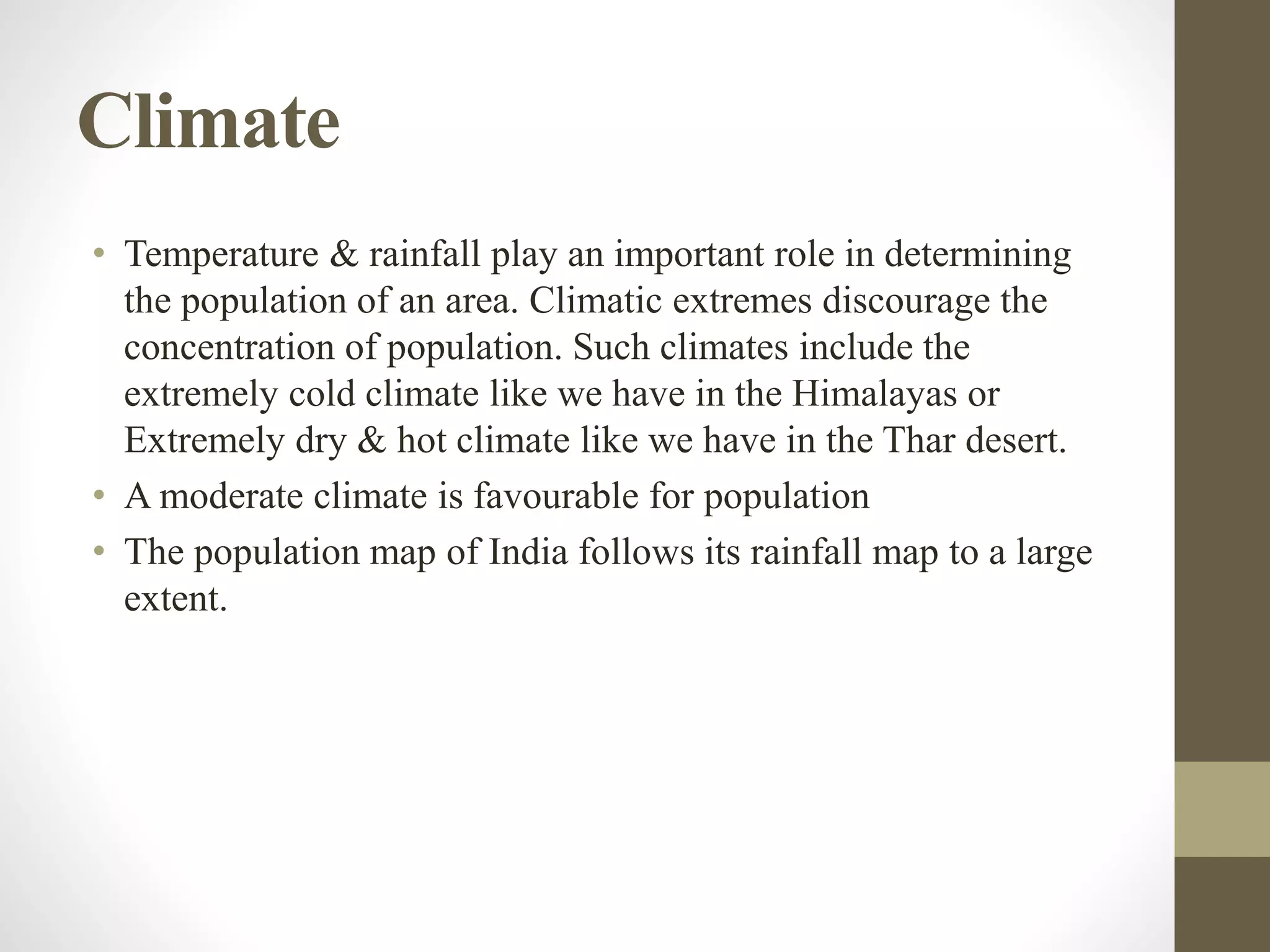 Factors Affecting Population Distribution | PPT Factors Affecting Population Distribution | PPT