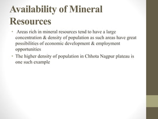 Factors Affecting Population Distribution | PPTX