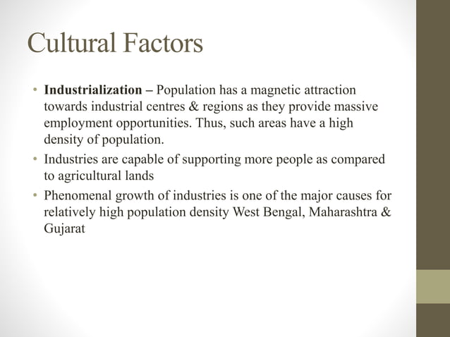 Factors Affecting Population Distribution | PPT Factors Affecting Population Distribution | PPT