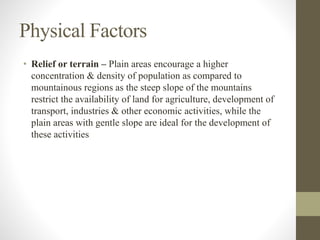 Factors Affecting Population Distribution | PPTX
