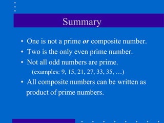 Factors, Prime Numbers & Composite Numbers.ppt