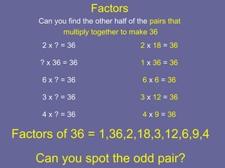 Factorsprimessquare (1) | PPT