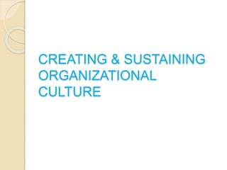 Factors shaping organizational culture | PPTX