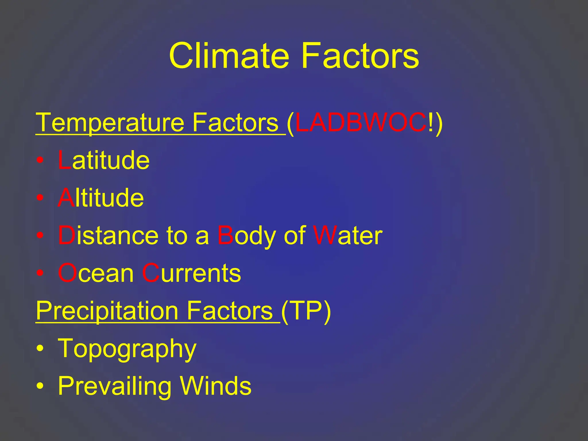 Factors that Affect Climate for Grade 9.ppt