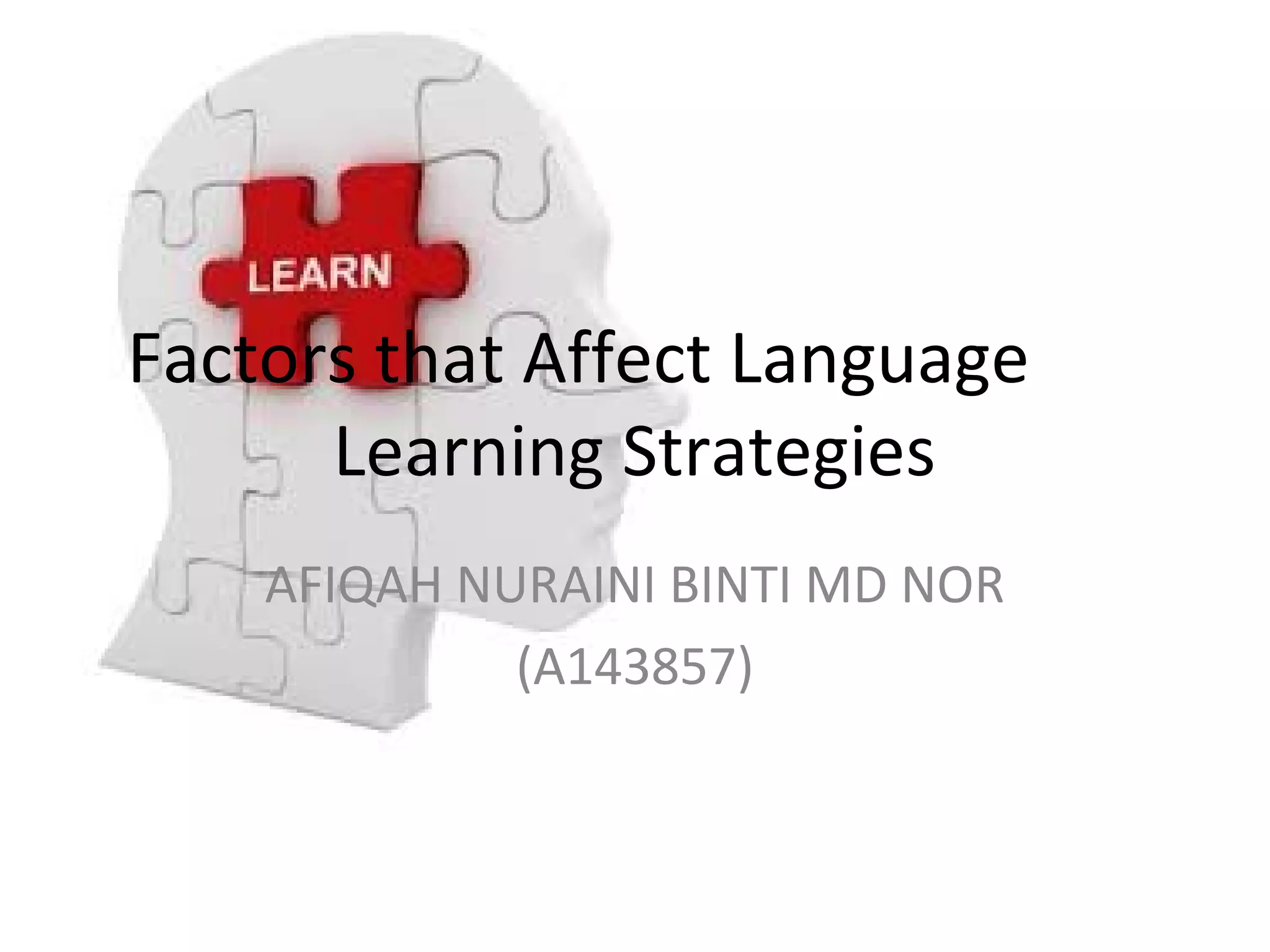 Factors that affect language | PPT