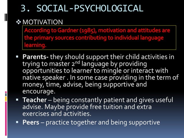 Factors that affect language learning strategies | PPTX