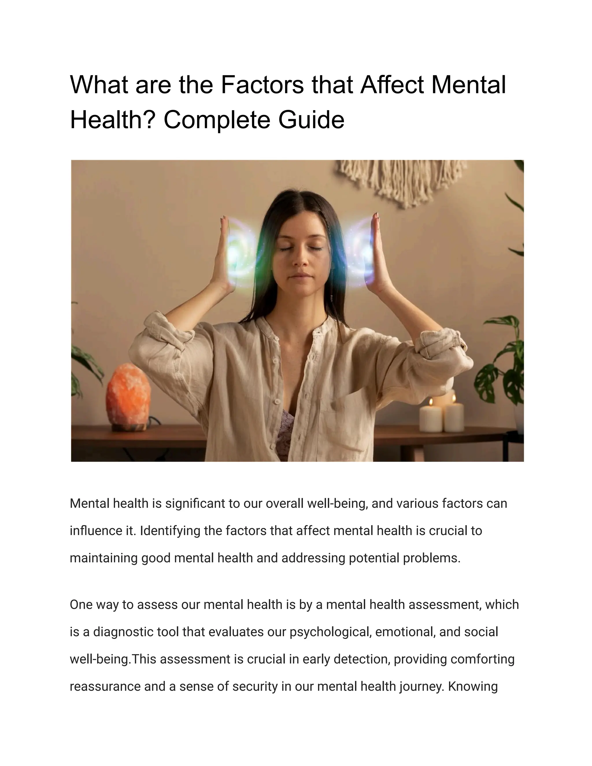 What are the Factors that Affect Mental Health? Complete Guide | PDF