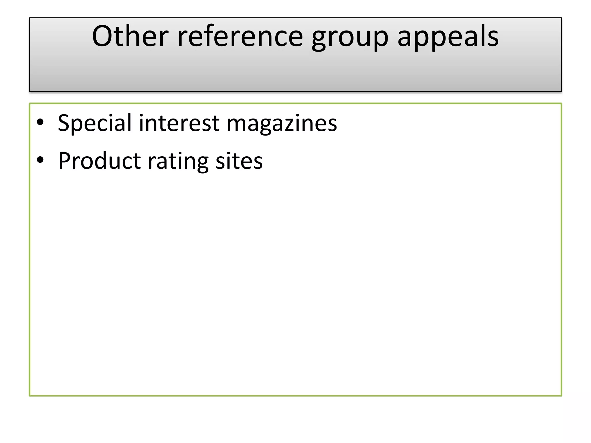 Factors that affect reference group influence | PPTX