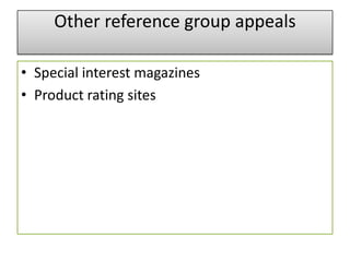 Factors that affect reference group influence | PPTX