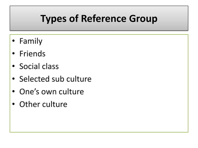 Factors that affect reference group influence | PPT