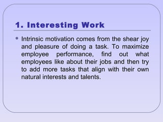 Motivation at work | PPT