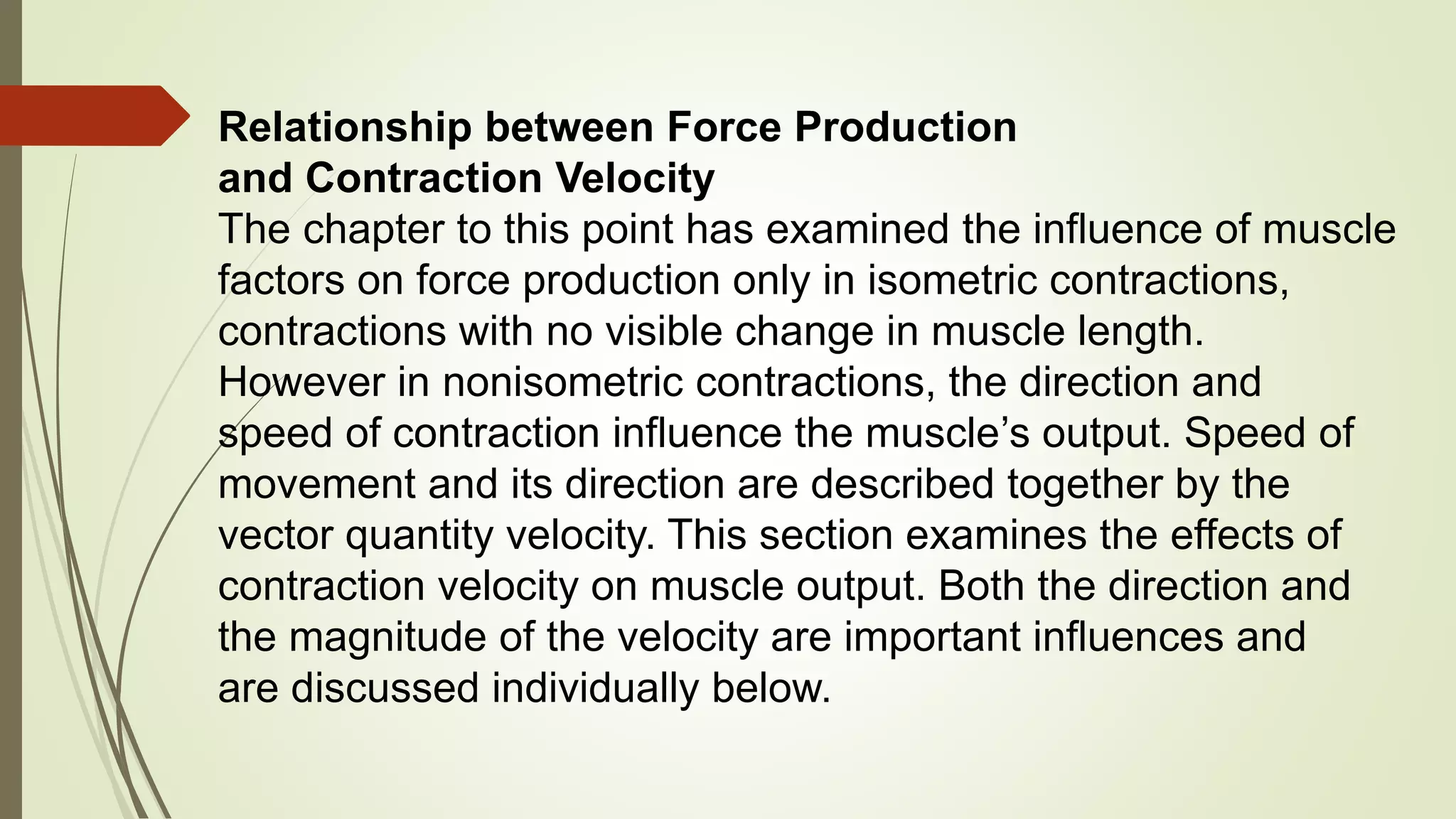 Factors that influence a muscle contraction | PPTX