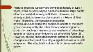 Factors that influence a muscle contraction | PPTX