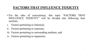 Factors that influence toxicity | PDF