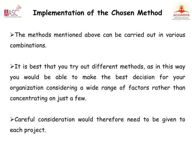 Factors to be considered for project selection | PDF | Business ...