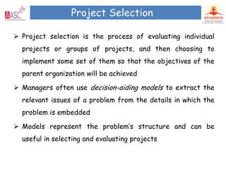 Factors to be considered for project selection | PDF | Business Administration | Business